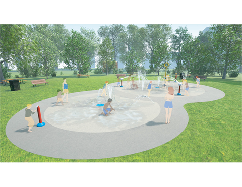 Cummings Field Splash Pad Installation – City of Syracuse